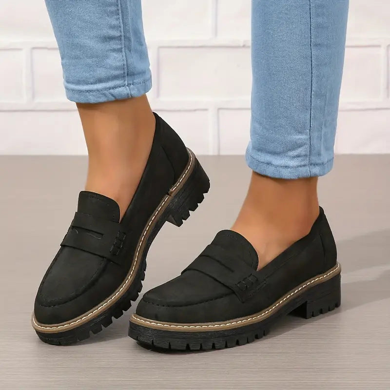 Clara - Platform Penny Loafers